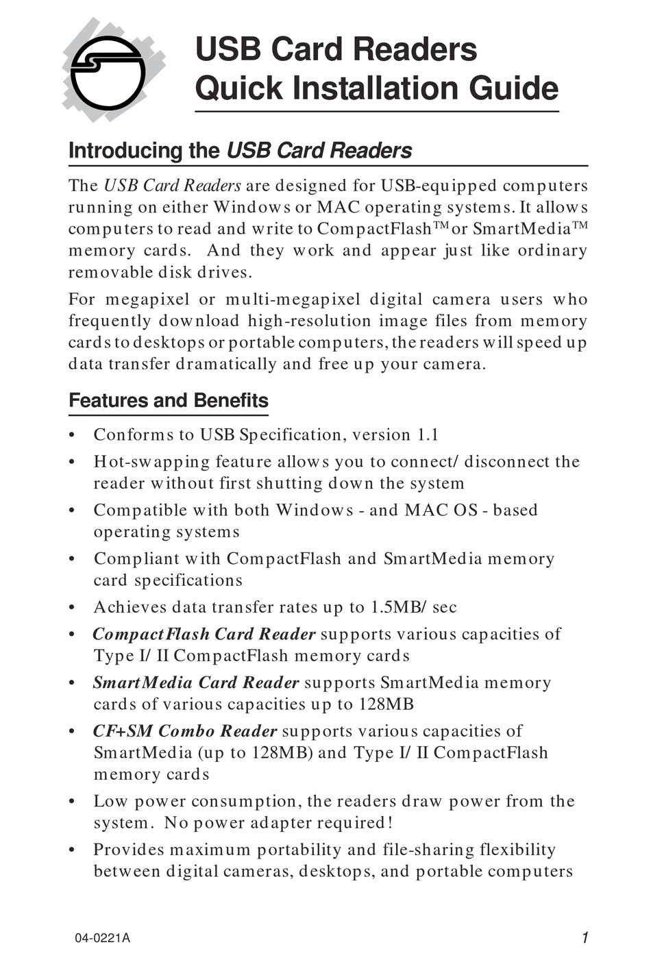 SIIG US2256 QUICK INSTALLATION MANUAL Pdf Download | ManualsLib