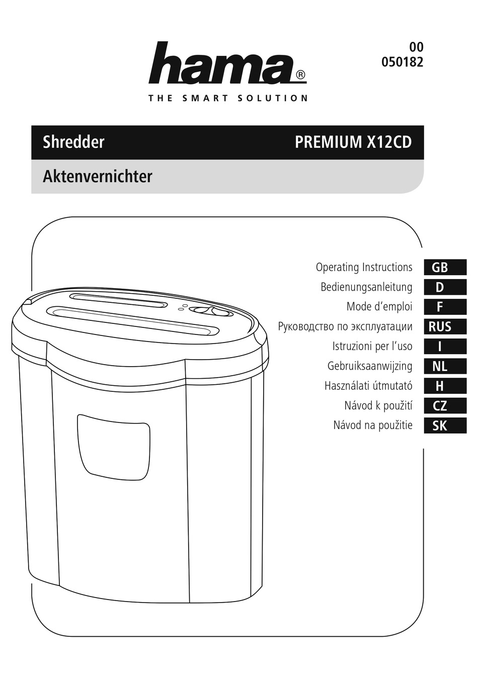 HAMA 00050182 PREMIUM X12CD OPERATING INSTRUCTIONS MANUAL Pdf Download ...