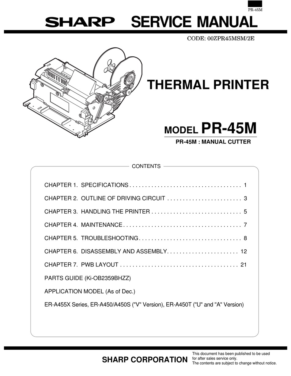 SHARP PR 45M SERVICE MANUAL Pdf Download ManualsLib sharp-pr-45m-service-manual-pdf-download-manualslib