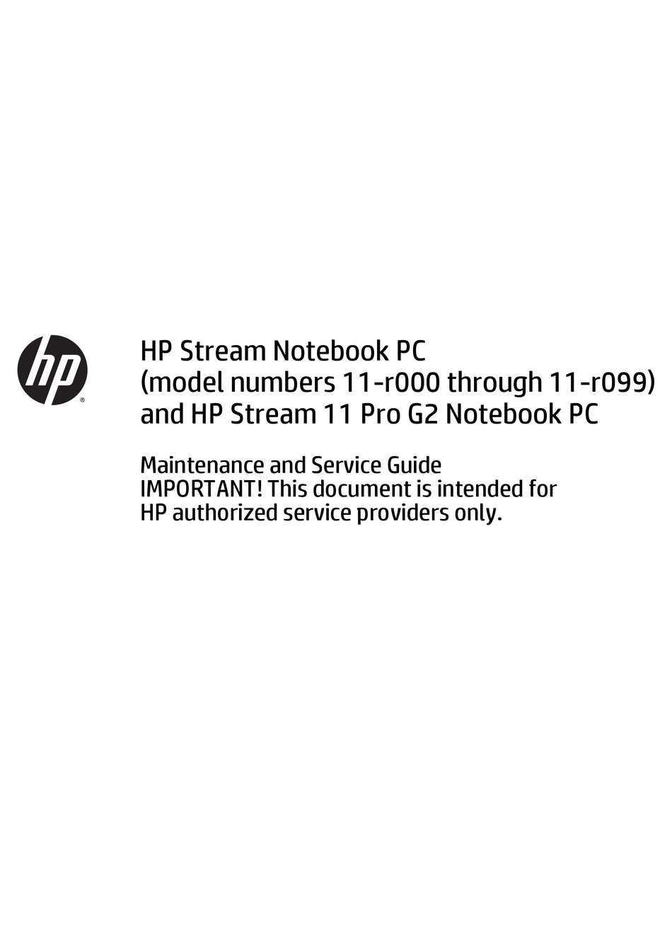 HP STREAM 11 PRO G2 MAINTENANCE AND SERVICE MANUAL Pdf Download ...