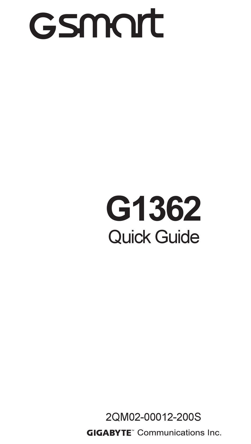 GIGABYTE GSMART G1362 QUICK MANUAL Pdf Download | ManualsLib