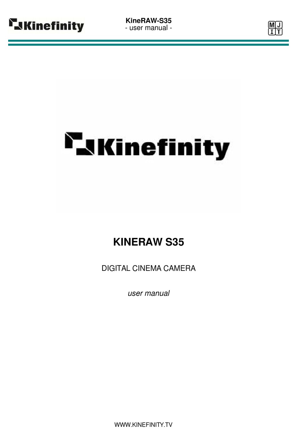 KINEFINITY KINERAW S35 USER MANUAL Pdf Download | ManualsLib