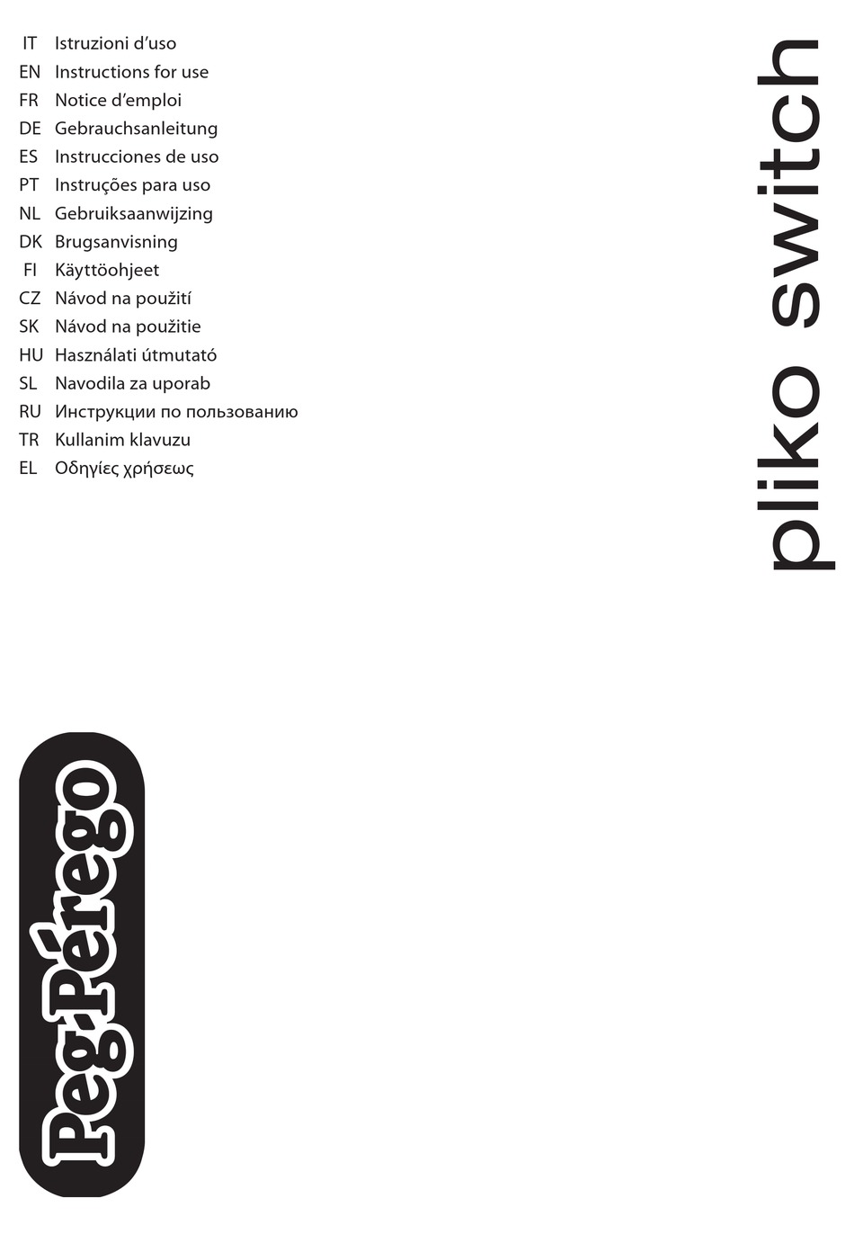 PEG-PEREGO PLIKO SWITCH INSTRUCTIONS FOR USE MANUAL Pdf Download ...