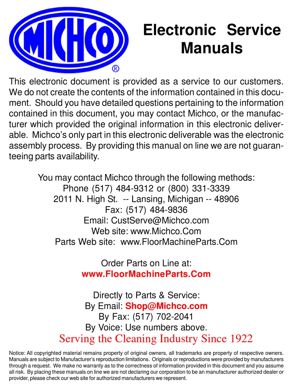 TENNANT 5500 OPERATOR AND PARTS MANUAL Pdf Download | ManualsLib