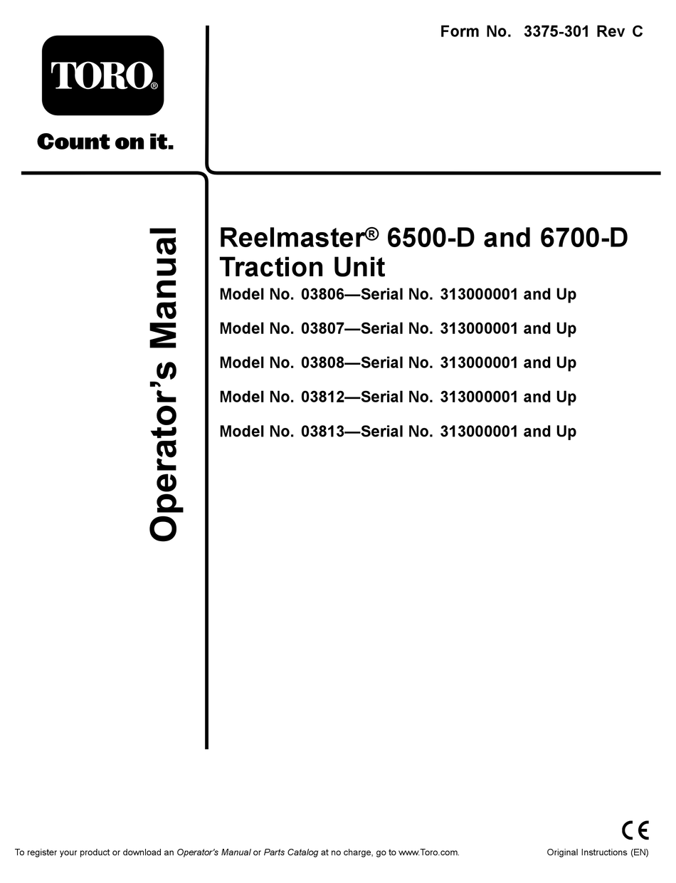 TORO 03806 OPERATOR'S MANUAL Pdf Download | ManualsLib