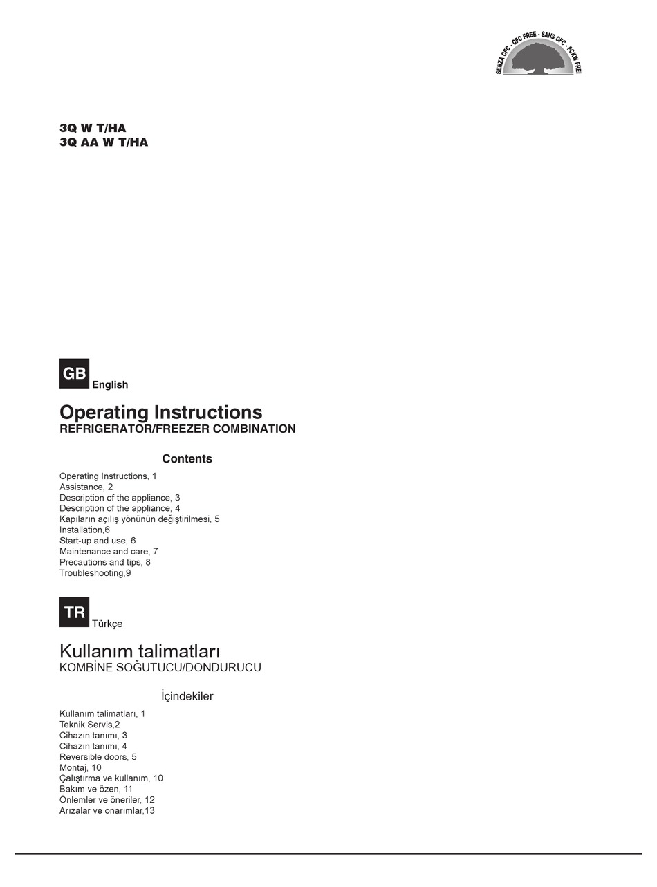 INDESIT 3Q W T/HA OPERATING INSTRUCTIONS MANUAL Pdf Download | ManualsLib
