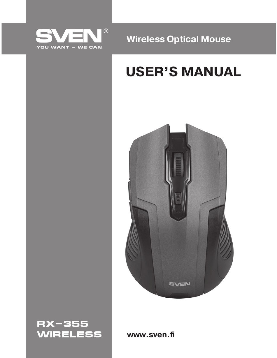 SVEN RX-355 USER MANUAL Pdf Download | ManualsLib
