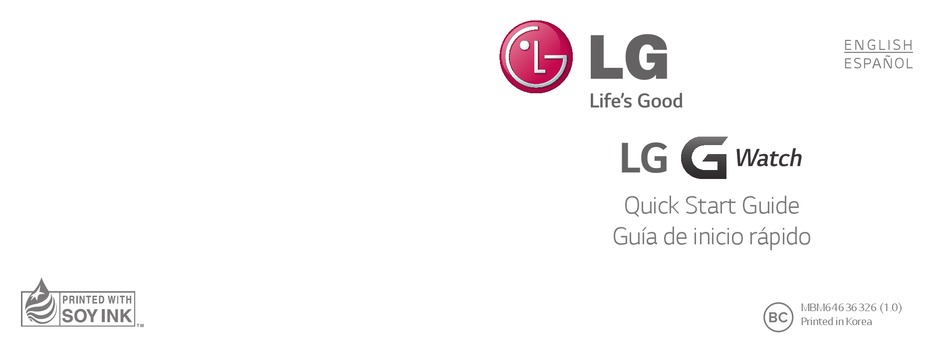 LG G WATCH QUICK START MANUAL Pdf Download | ManualsLib
