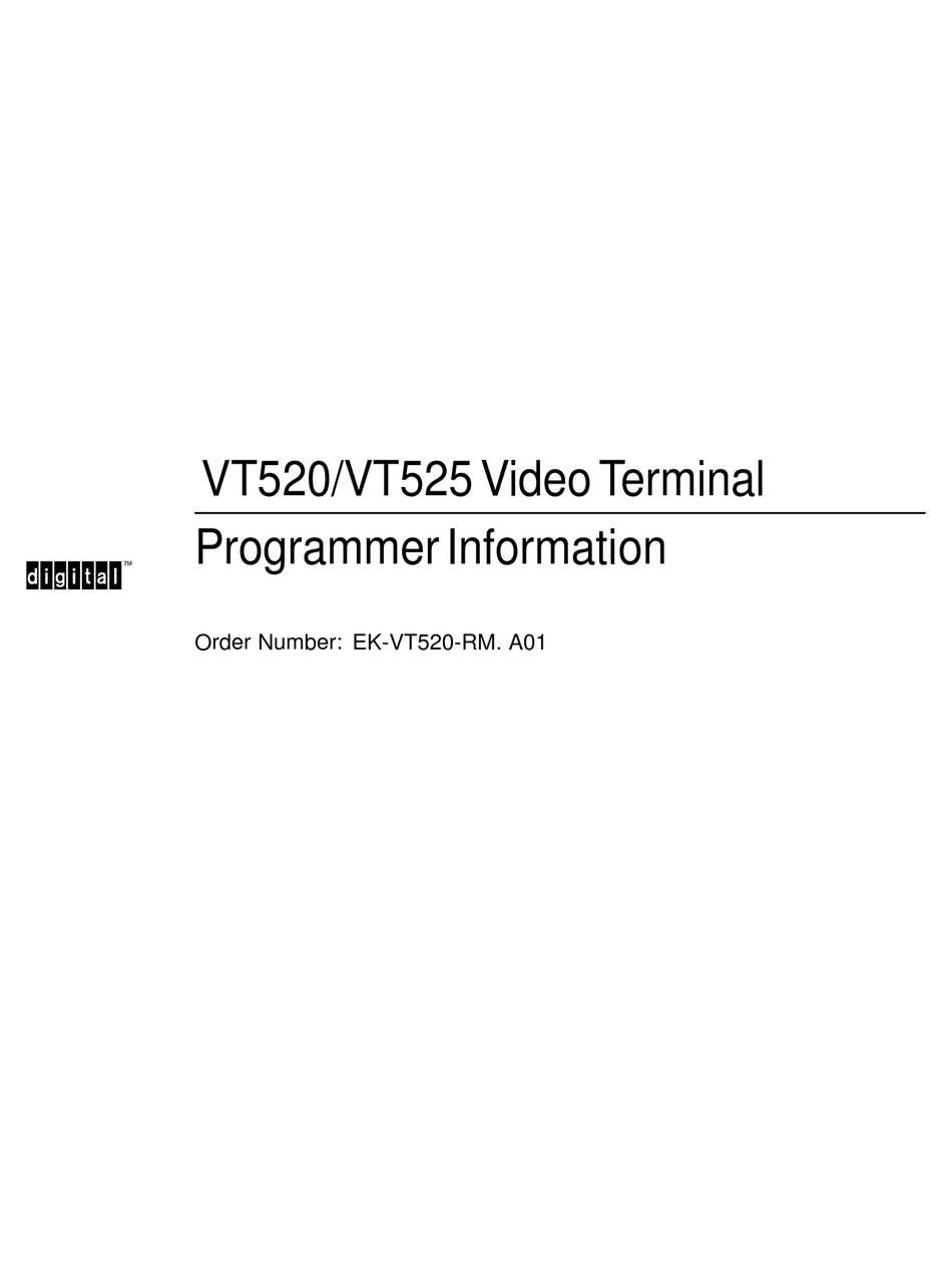 DIGITAL EQUIPMENT VT520 PROGRAMMING MANUAL Pdf Download ManualsLib digital-equipment-vt520-programming-manual-pdf-download-manualslib