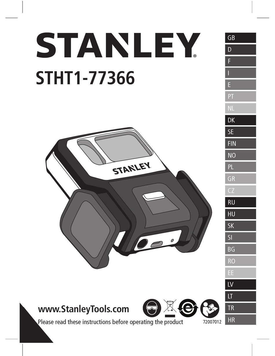 STANLEY STHT1-77366 USER MANUAL Pdf Download | ManualsLib