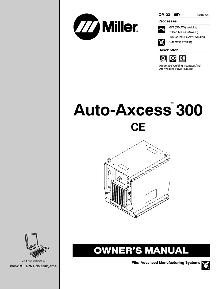MILLER AUTO AXCESS 300 CE OWNER S MANUAL Pdf Download ManualsLib MILLER AUTO AXCESS 300 CE OWNER S MANUAL Pdf Download ManualsLib