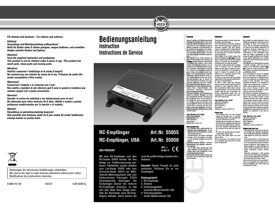 MARKLIN 55055 MANUAL Pdf Download | ManualsLib