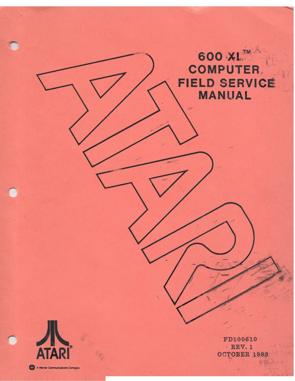 ATARI 600XI FIELD SERVICE MANUAL Pdf Download | ManualsLib