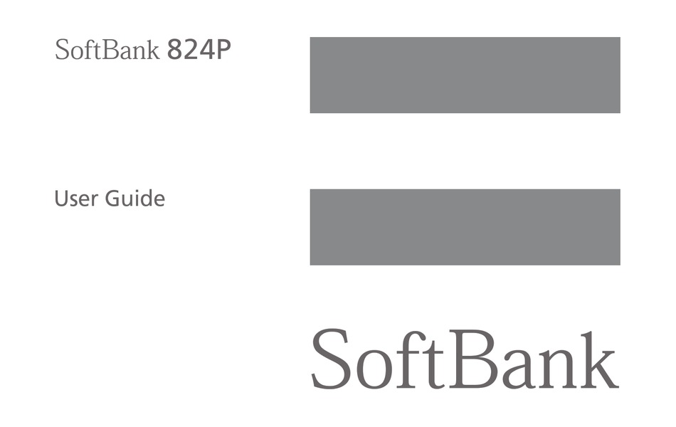 SOFTBANK 824P USER MANUAL Pdf Download | ManualsLib