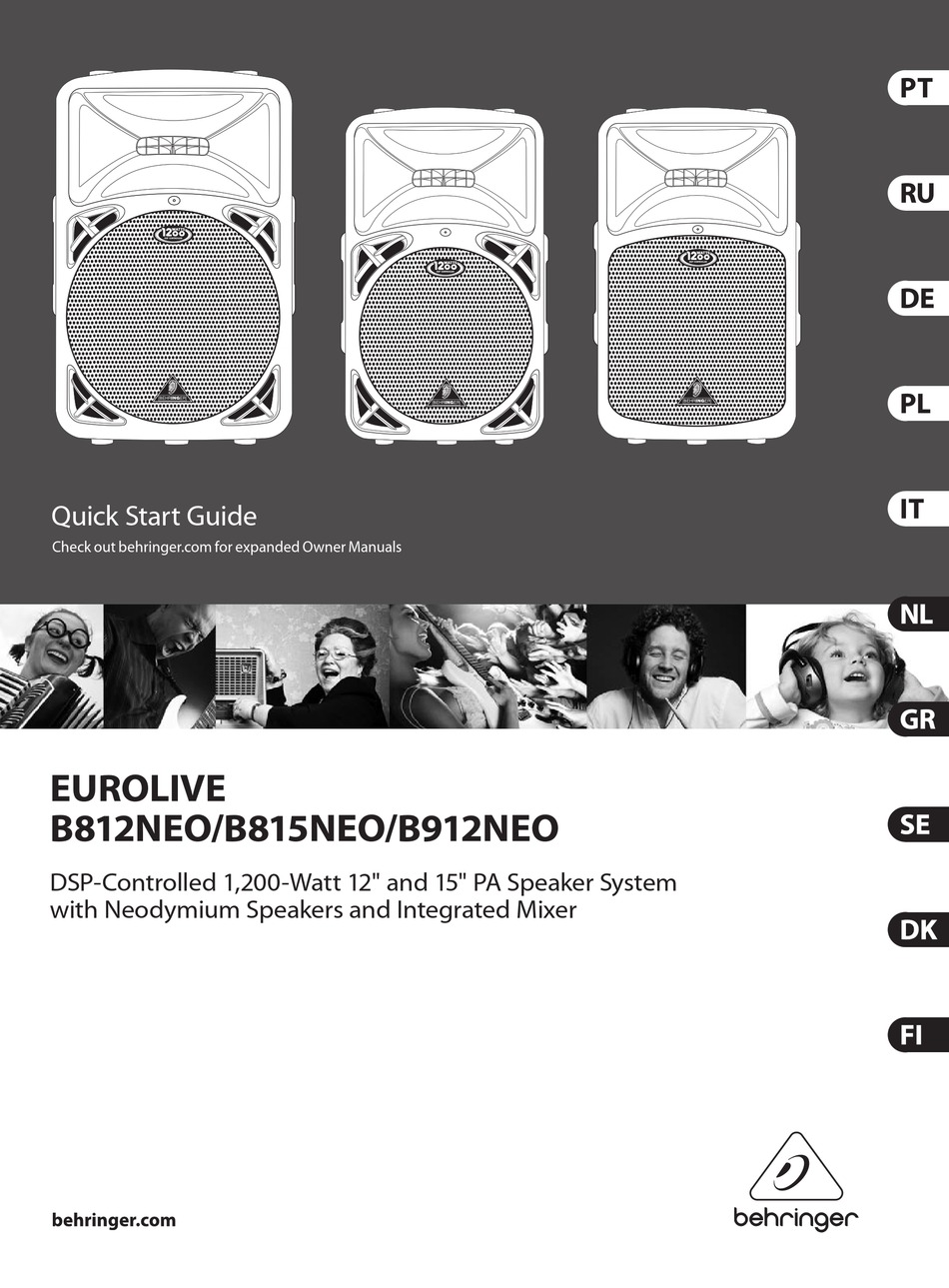 BEHRINGER EUROLIVEE B812NEO QUICK START MANUAL Pdf Download | ManualsLib