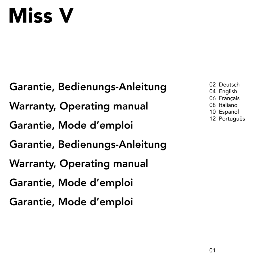 VENTURA MISS V WARRANTY OPERATING MANUAL Pdf Download ManualsLib ventura-miss-v-warranty-operating-manual-pdf-download-manualslib