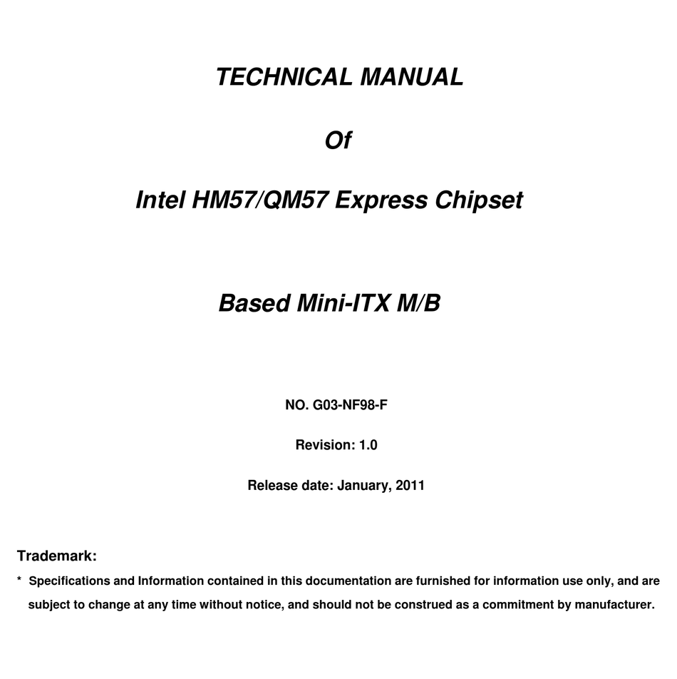 JETWAY NF98 SERIES TECHNICAL MANUAL Pdf Download | ManualsLib