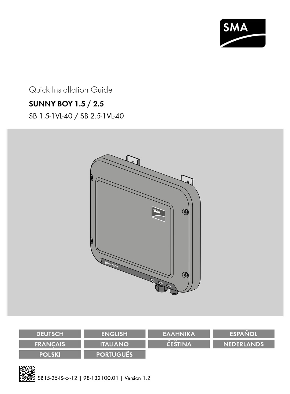 SMA SUNNY BOY 1 5 QUICK INSTALLATION MANUAL Pdf Download ManualsLib