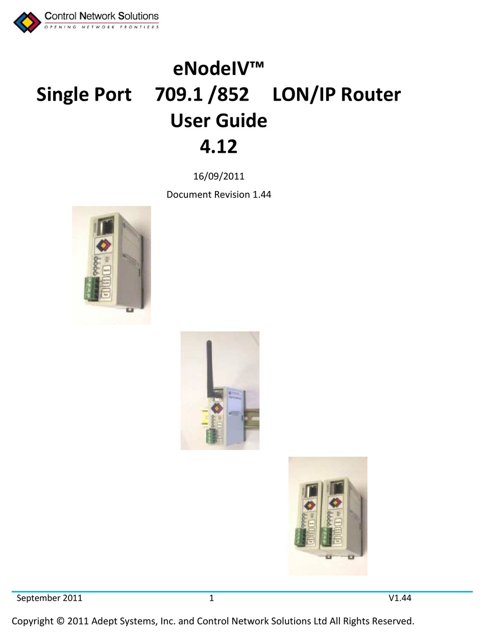 CONTROL NETWORK SOLUTION ENODEIVTM USER MANUAL Pdf Download | ManualsLib