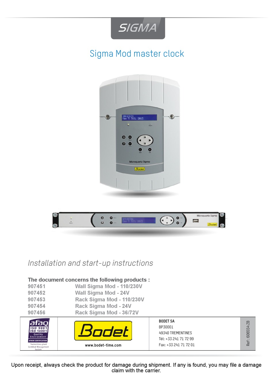 PDF Télécharger bodet 907512 Gratuit PDF | PDFprof.com