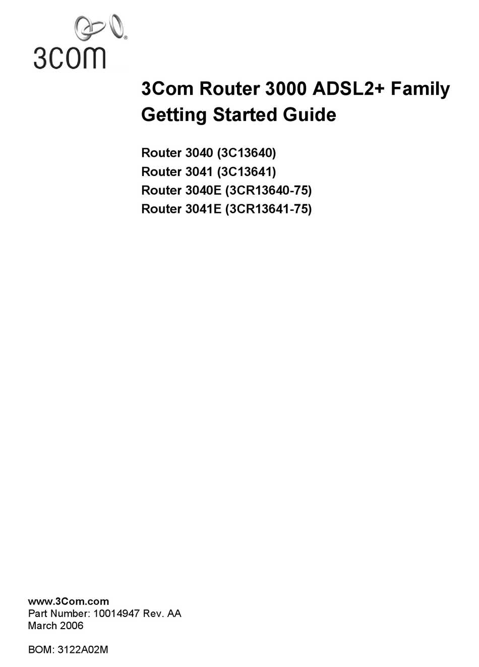 3COM 3041 GETTING STARTED MANUAL Pdf Download ManualsLib 3com-3041-getting-started-manual-pdf-download-manualslib
