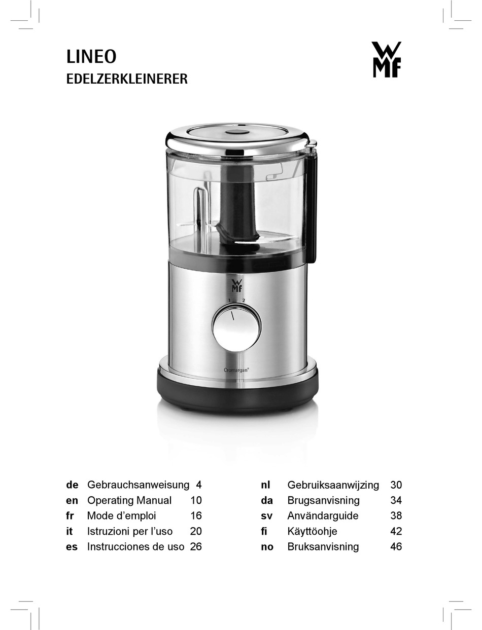 WMF LINEO OPERATING MANUAL Pdf Download | ManualsLib