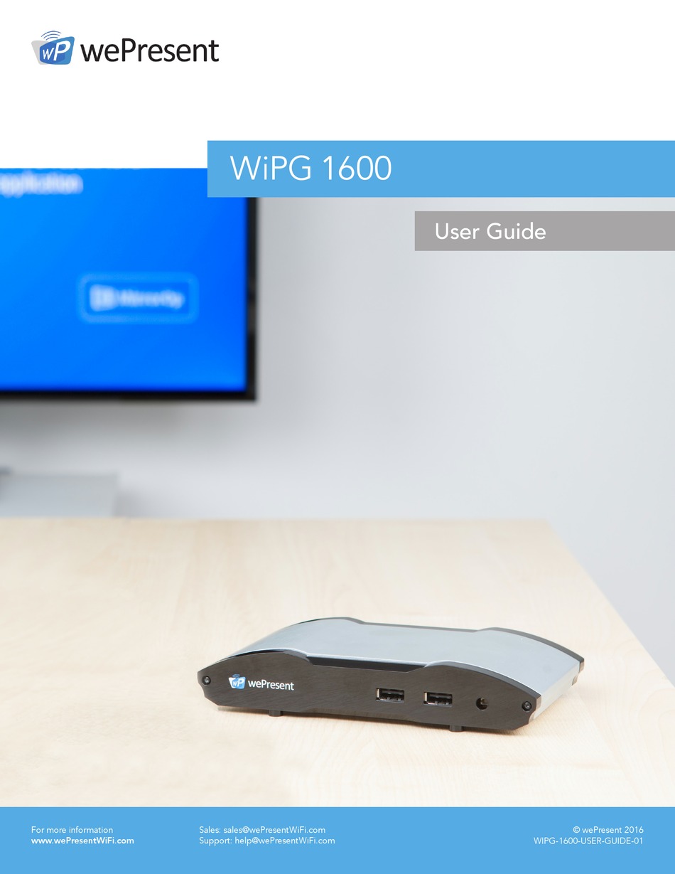 WEPRESENT WIPG-1600 USER MANUAL Pdf Download | ManualsLib