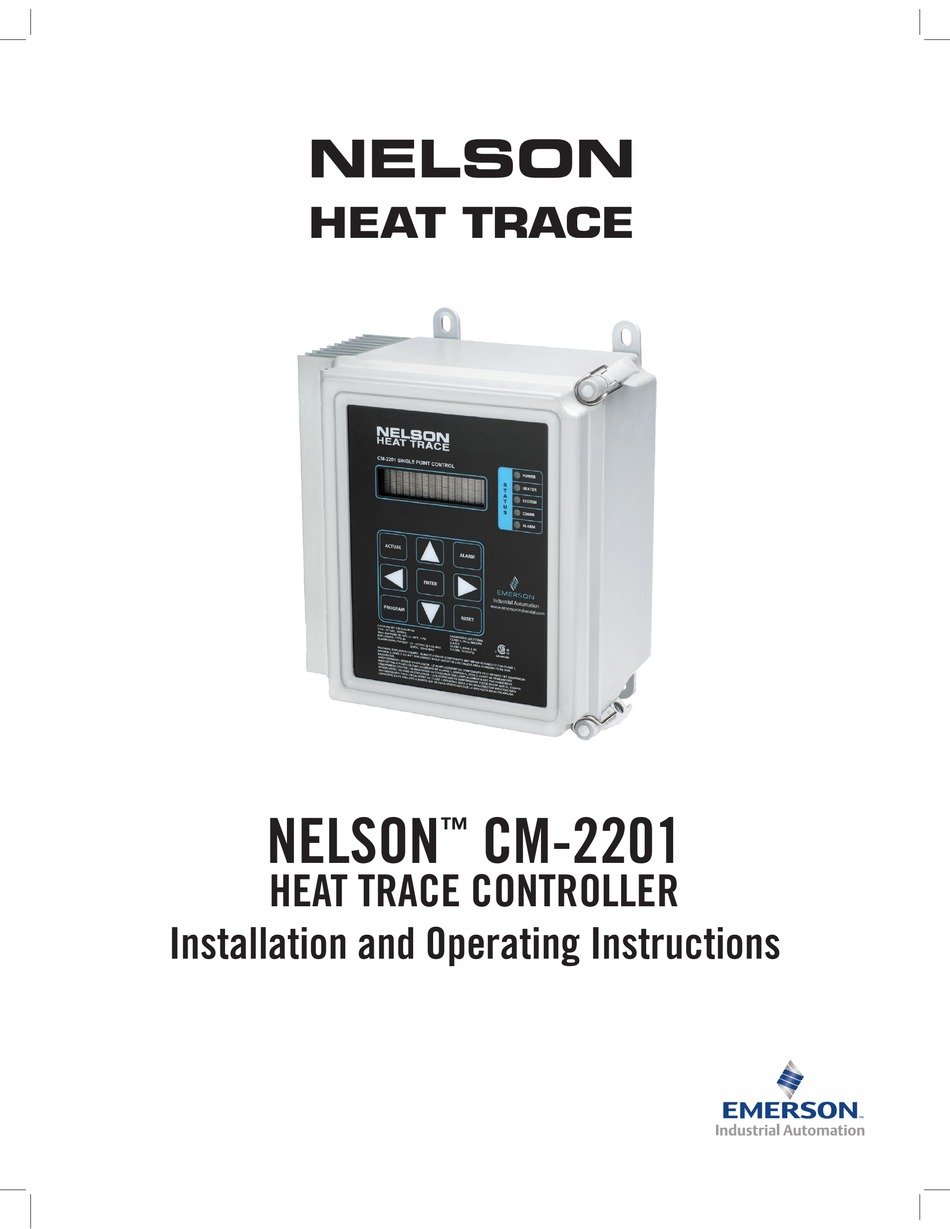 EMERSON NELSON CM-2201 INSTALLATION AND OPERATING INSTRUCTIONS MANUAL ...