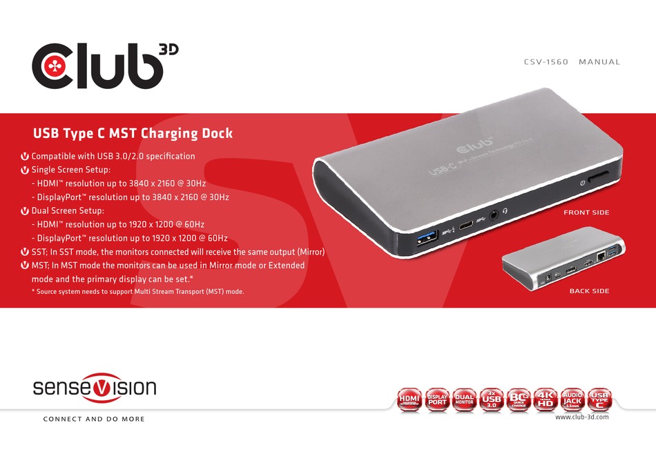 CLUB 3D CSV 1560 MANUAL Pdf Download ManualsLib