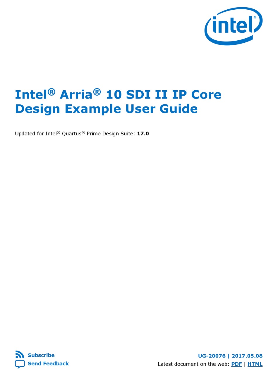 INTEL ARRIA 10 SDI II USER MANUAL Pdf Download | ManualsLib INTEL ARRIA 10 SDI II USER MANUAL Pdf Download | ManualsLib