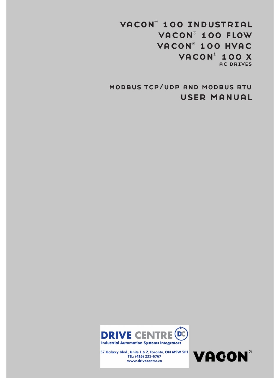 VACON 100 INDUSTRIAL USER MANUAL Pdf Download ManualsLib