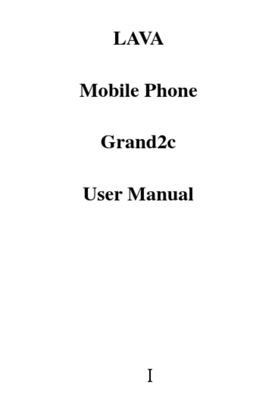 LAVA GRAND2C USER MANUAL Pdf Download | ManualsLib