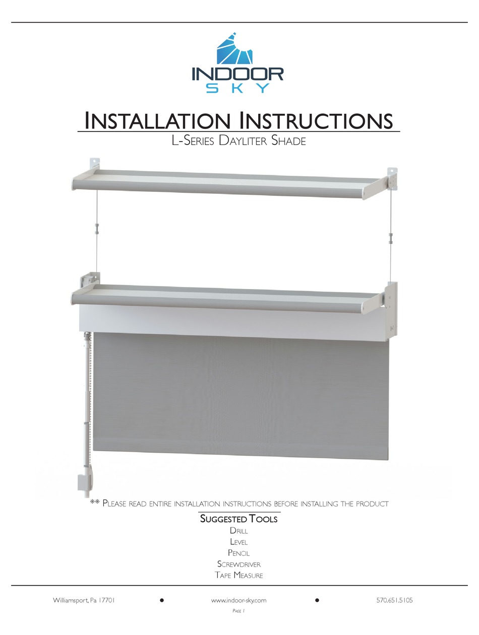 INDOOR SKY DAYLITER INSTALLATION INSTRUCTIONS MANUAL Pdf Download ...