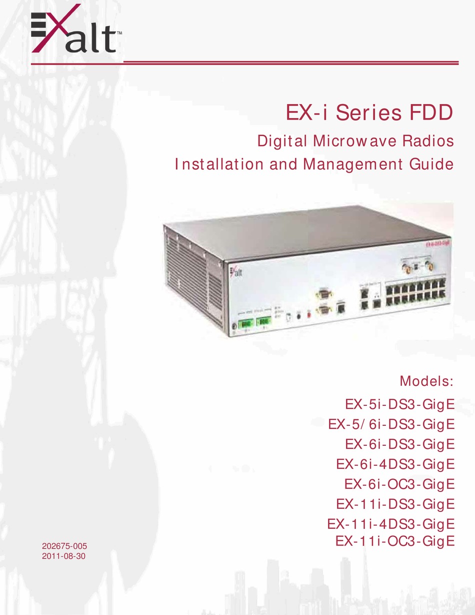 EXALT EX-5I-DS3-GIGE INSTALLATION AND MANAGEMENT MANUAL Pdf Download ...