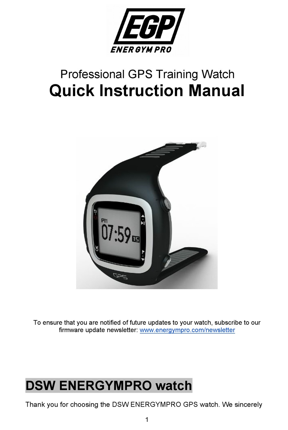 ENERGYMPRO DSW QUICK INSTRUCTION MANUAL Pdf Download | ManualsLib