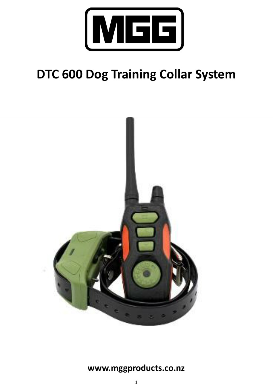 MGG DTC 600 USER MANUAL Pdf Download | ManualsLib