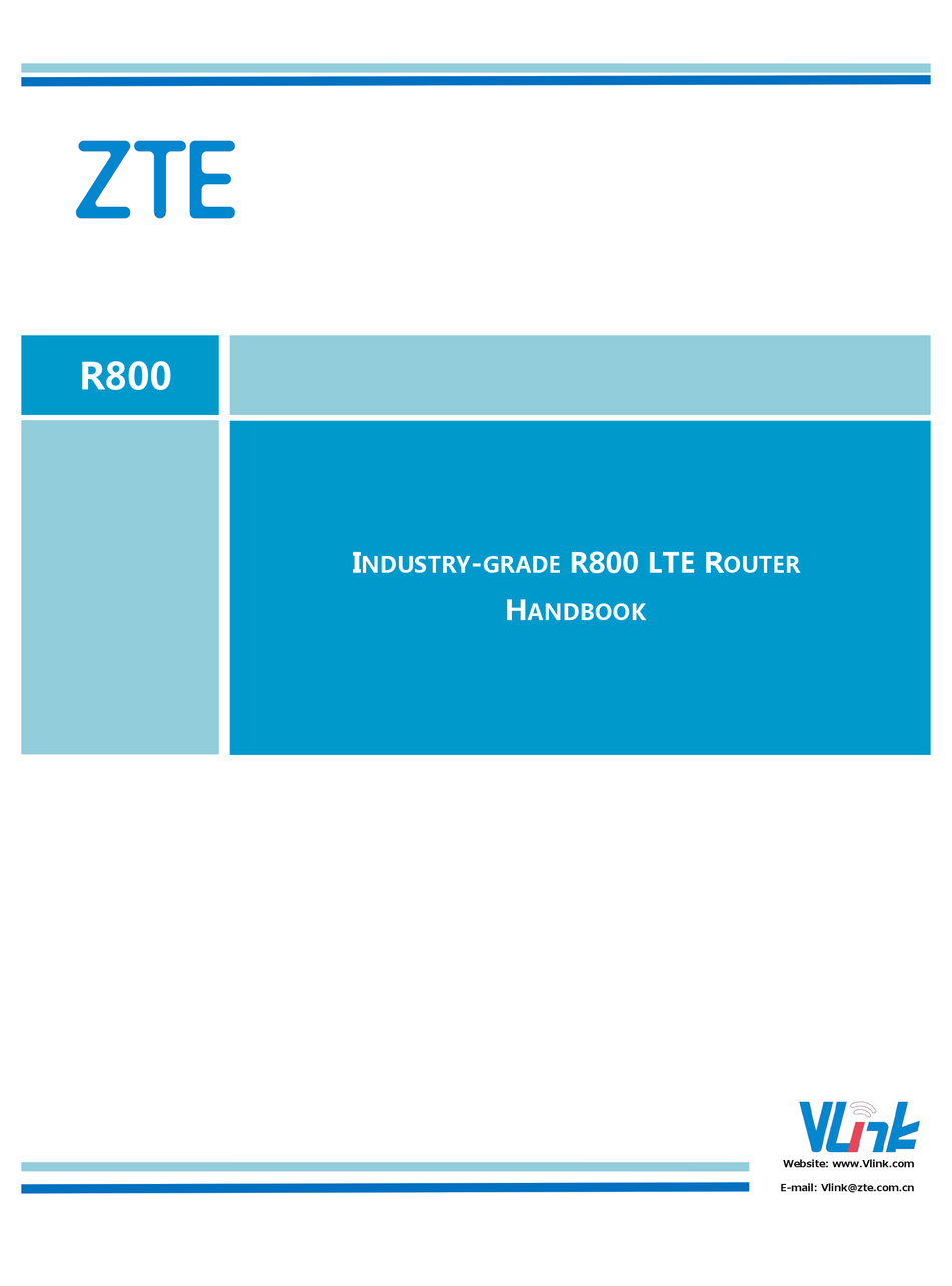 ZTE R800 HANDBOOK Pdf Download | ManualsLib