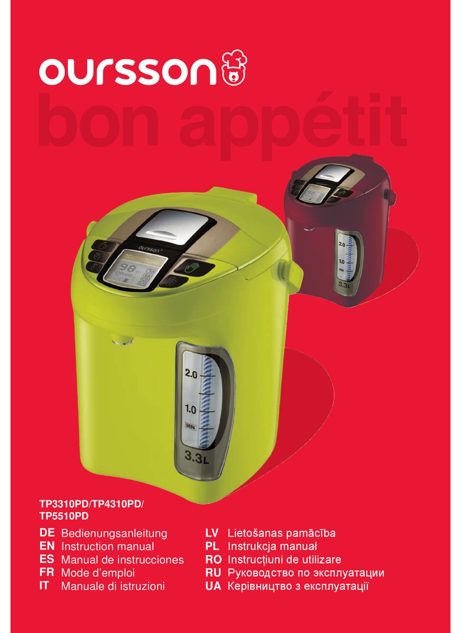 OURSSON TP3310PD INSTRUCTION MANUAL Pdf Download | ManualsLib