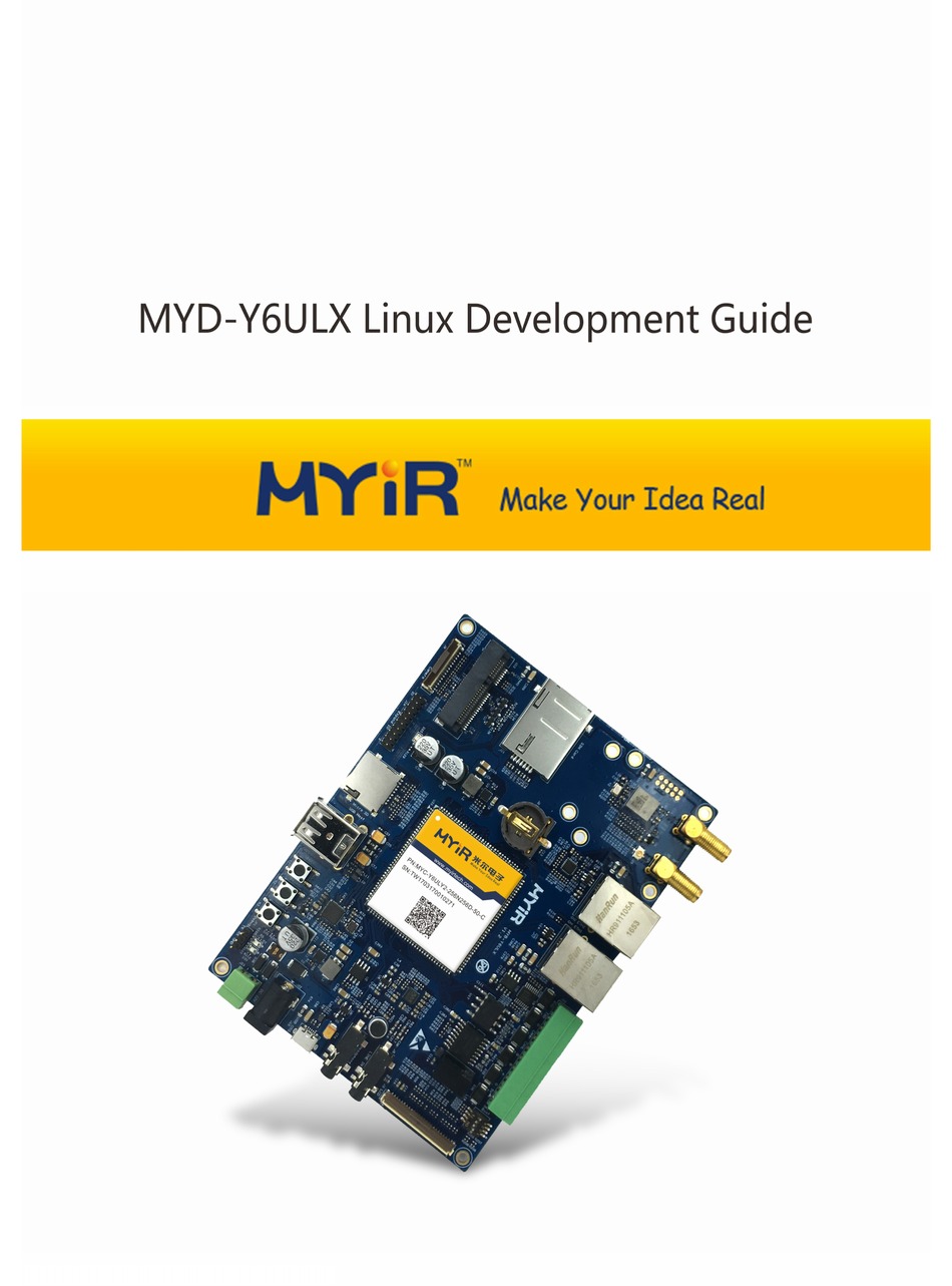 MYIR MYD-Y6ULX LINUX DEVELOPMENT MANUAL Pdf Download | ManualsLib