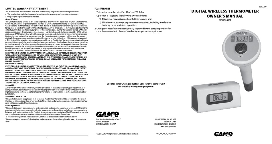 GAME 4302 OWNER S MANUAL Pdf Download ManualsLib game-4302-owner-s-manual-pdf-download-manualslib