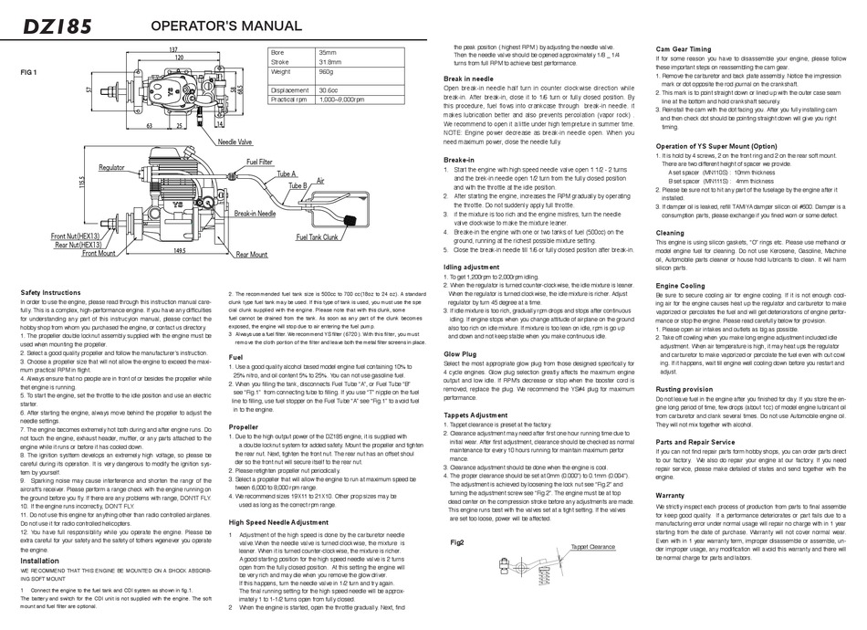 YAMADA DZ185 OPERATOR'S MANUAL Pdf Download | ManualsLib
