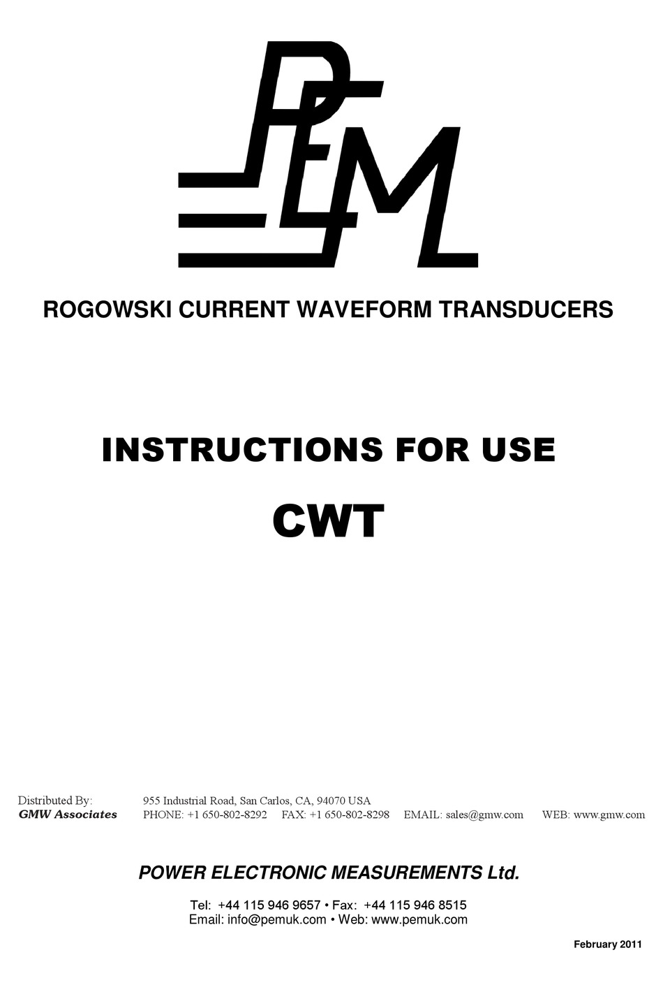 PEM CWT INSTRUCTIONS FOR USE MANUAL Pdf Download ManualsLib PEM CWT INSTRUCTIONS FOR USE MANUAL Pdf Download ManualsLib