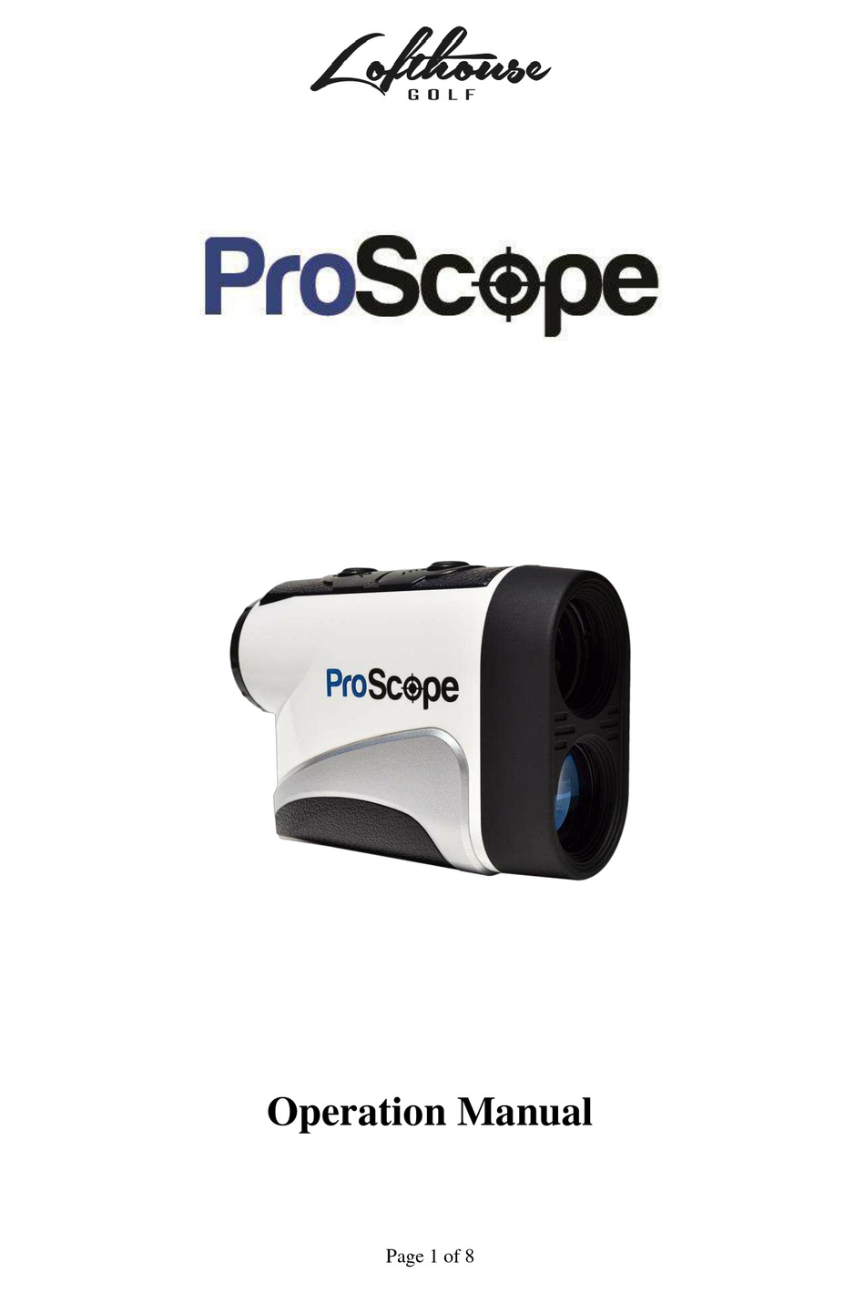 PROSCOPE LRM 400M OPERATION MANUALS Pdf Download | ManualsLib