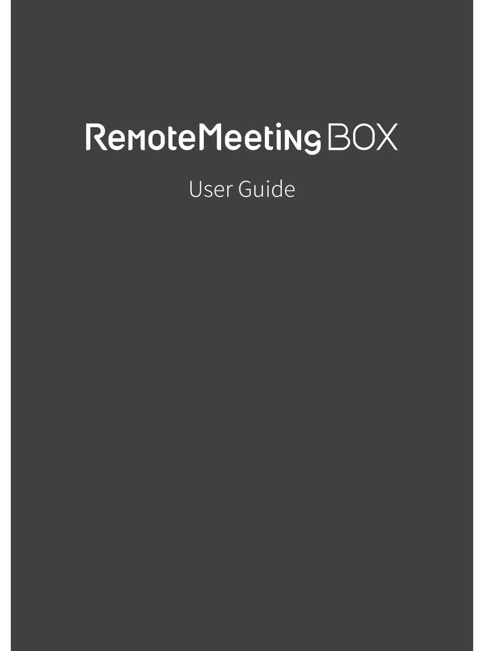 RSUPPORT REMOTEMEETING BOX CST03B USER MANUAL Pdf Download | ManualsLib