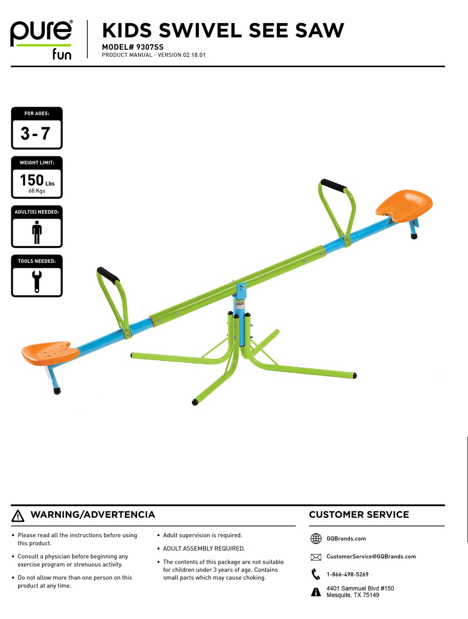 PURE FUN 9307SS PRODUCT MANUAL Pdf Download | ManualsLib