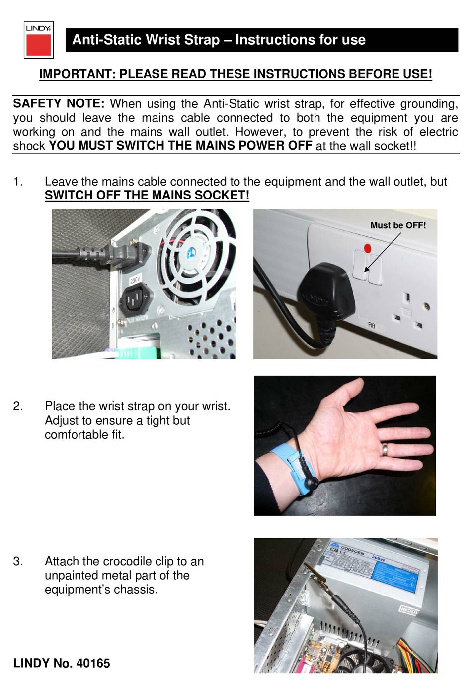 LINDY 40165 INSTRUCTIONS FOR USE MANUAL Pdf Download | ManualsLib