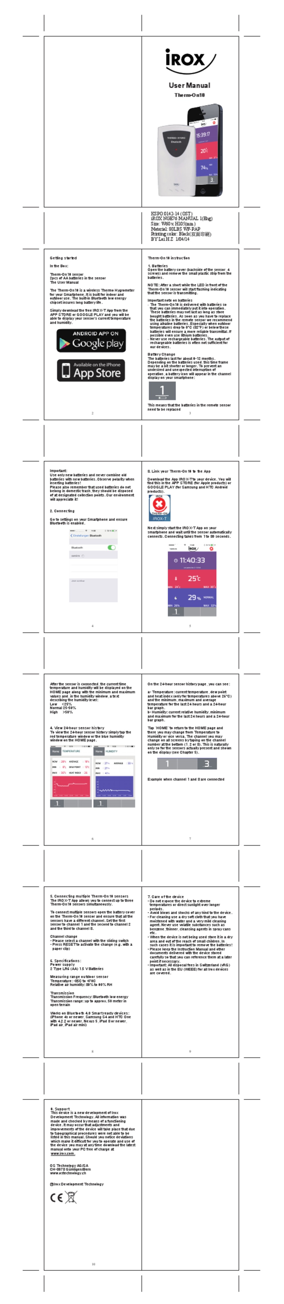 IROX THERM-ON18 USER MANUAL Pdf Download | ManualsLib