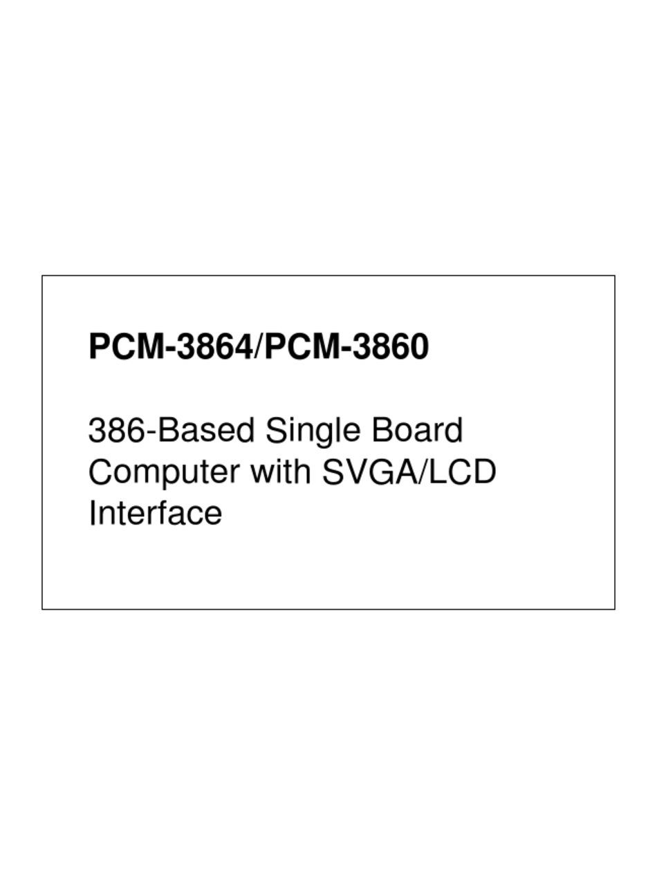 ADVANTECH PCM-3864 MANUAL Pdf Download | ManualsLib