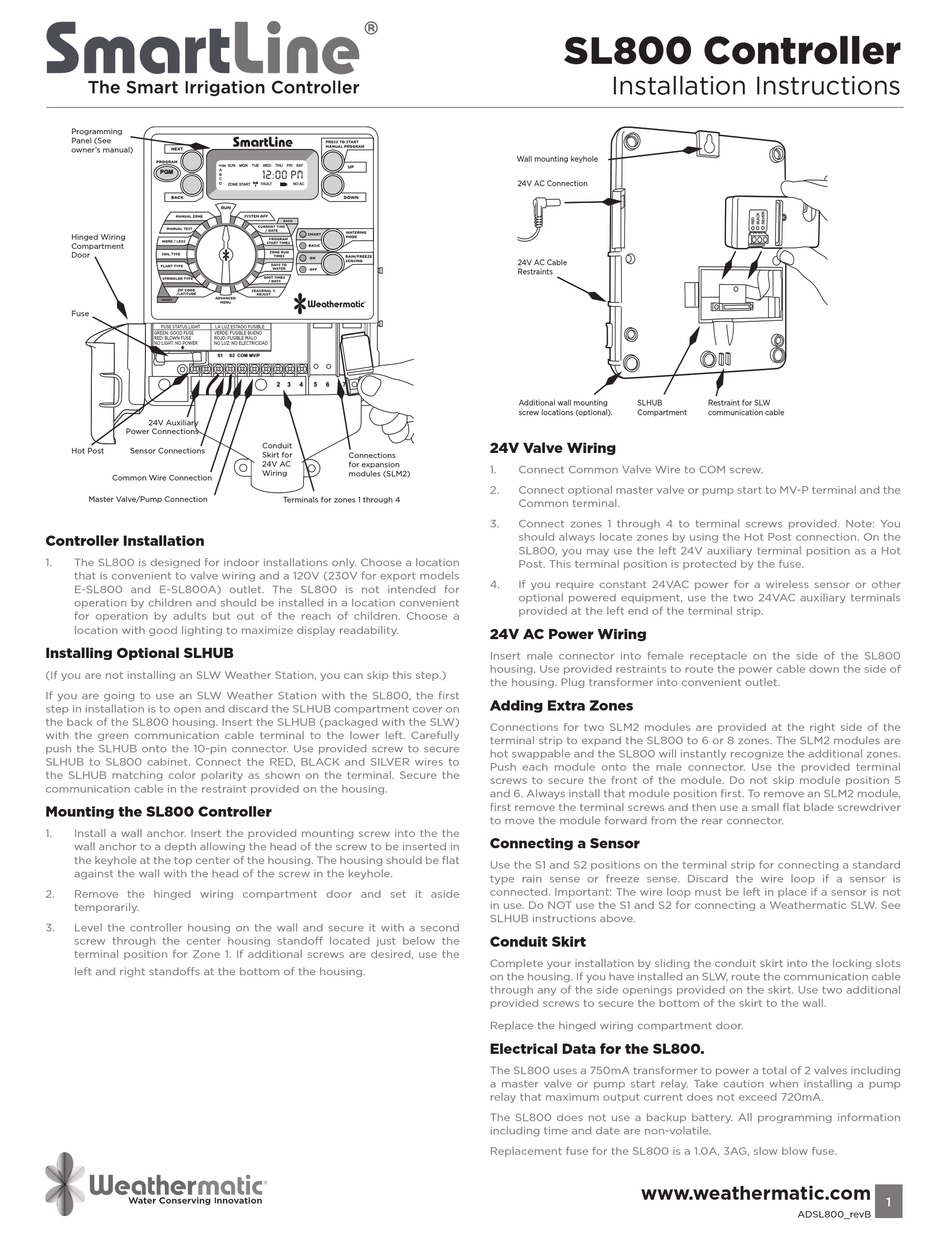 SMARTLINE SL800 INSTALLATION INSTRUCTIONS Pdf Download | ManualsLib