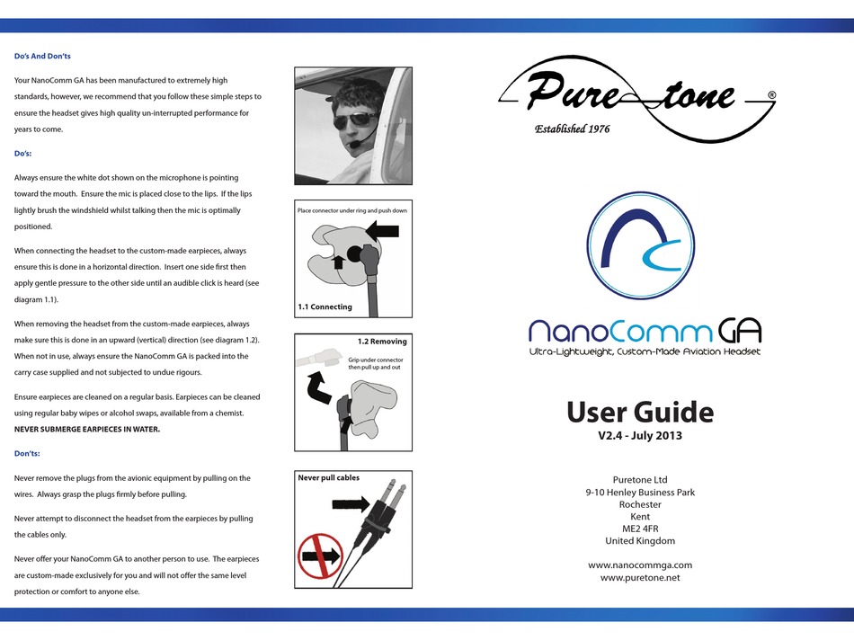 PURETONE NANOCOMM GA USER MANUAL Pdf Download | ManualsLib